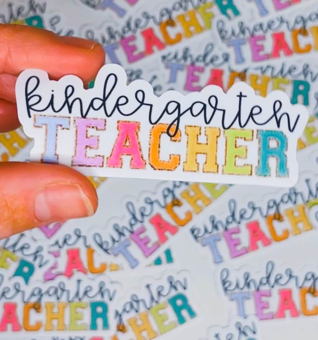 Kindergarten Teacher Sticker - Etsy