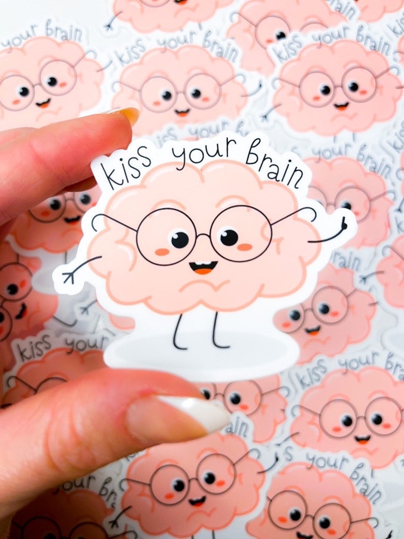 Kiss Your Brain Teacher Sticker - Etsy