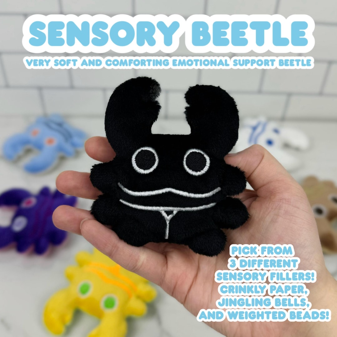 Sensory Stag Beetle Plush – Customizable Handmade Minky Bug Plushie ...