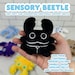 Adorable Colorful Shaker Keychain Beetle Plush Stag Beetle Bug ...