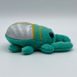 MINI PLUSH Squeaky Shiny Stag Beetle Plush Magnetic Adorable Cute Tiny ...