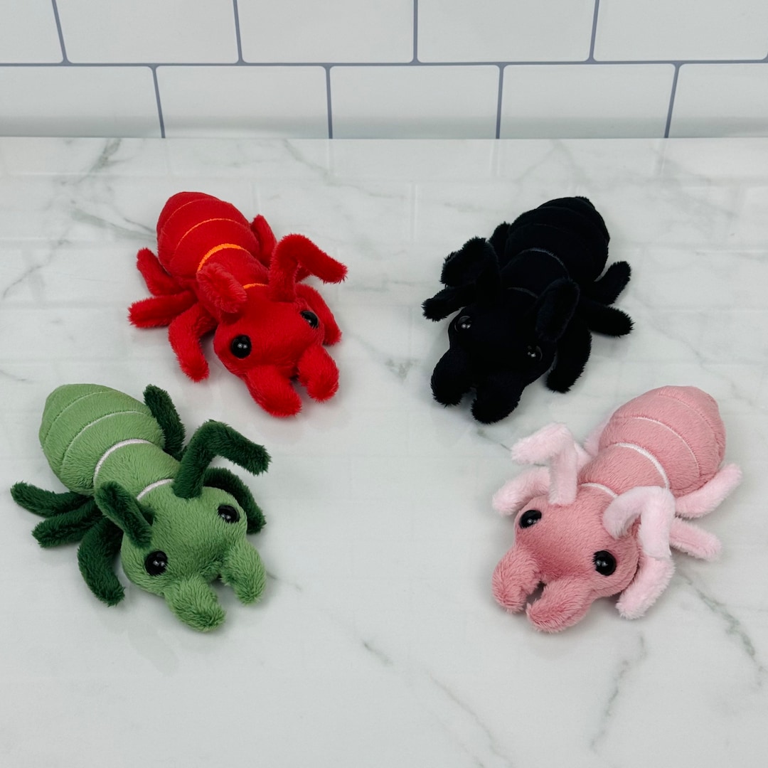 Ant Plush – Handmade Minky Bug Plushie, Colorful Formicidae Insect Toy ...