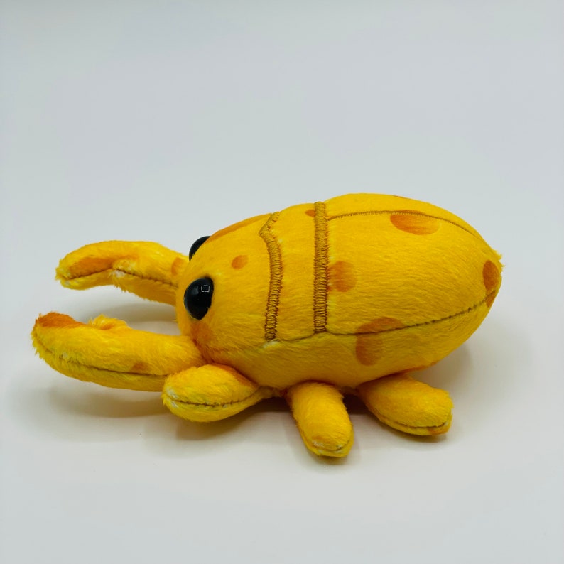 Mini Cheese Stag Beetle Plush – Cute Tiny Food Bug Plushie, Swiss ...