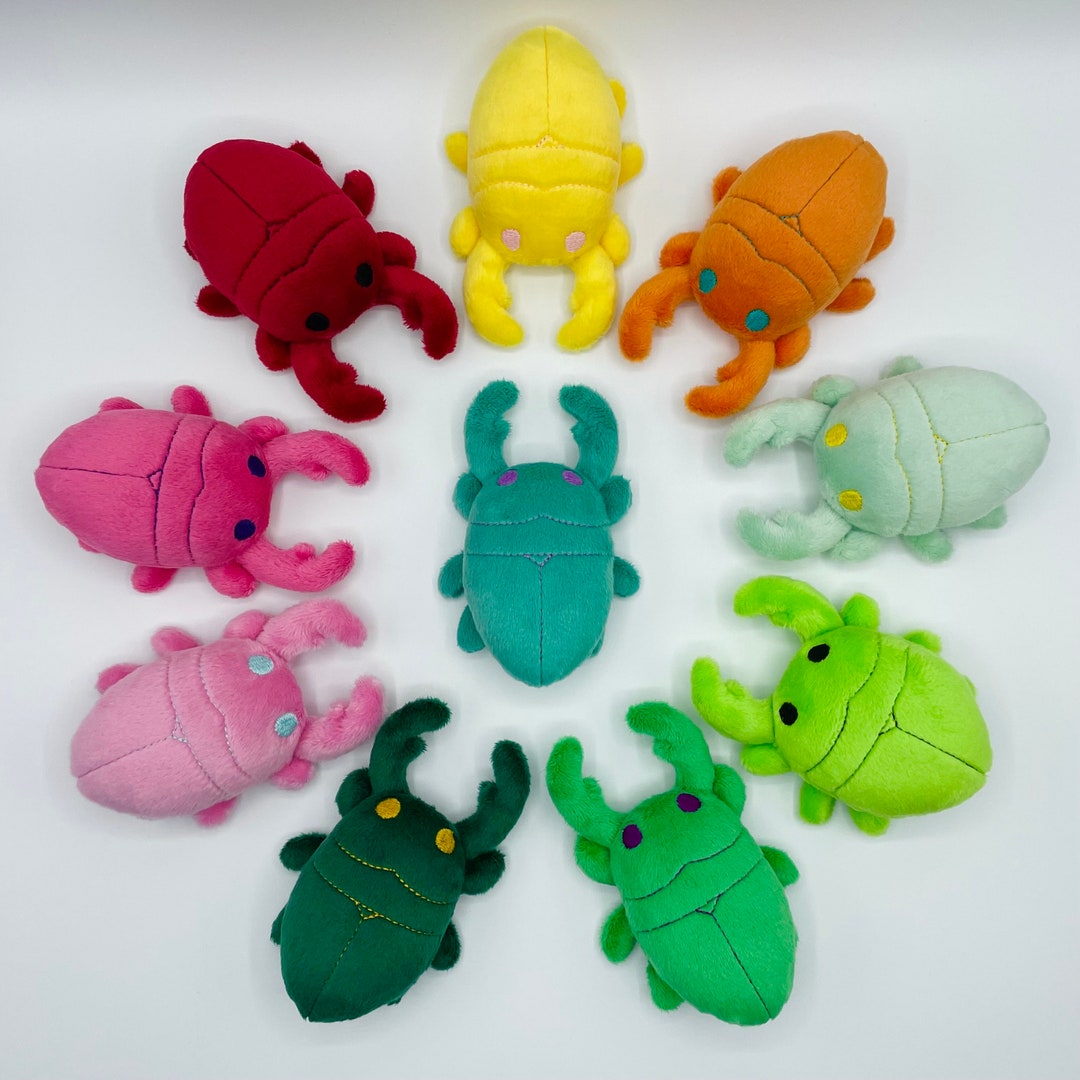 SALE Squeaky Colorful Minky Stag Beetle Plush Magnetic Adorable Cute ...