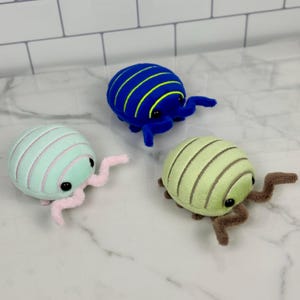 Pill Bug Roly-poly Isopod Plushie – Handmade Minky Woodlice Insect ...