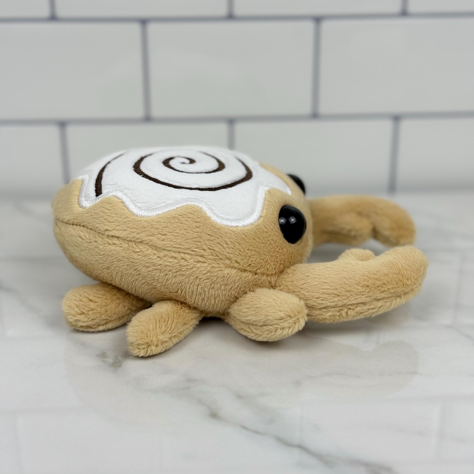 Adorable Cinnamon Roll Stag Beetle Plush – Cute Breakfast Bug Plushie ...