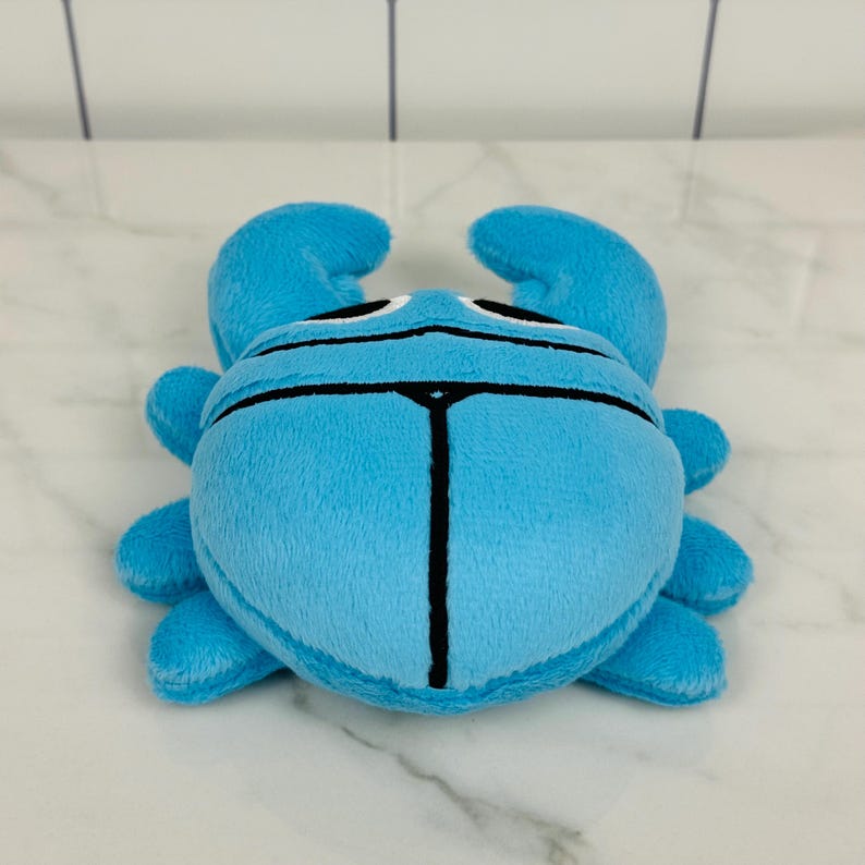 Clippy the Stag Beetle – Cute Blue Bug Plushie, Frisk Wolfie’s Customs ...