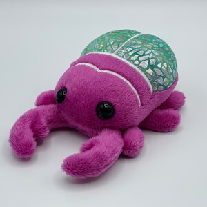 MINI PLUSH Squeaky Shiny Stag Beetle Plush Magnetic Adorable Cute Tiny ...
