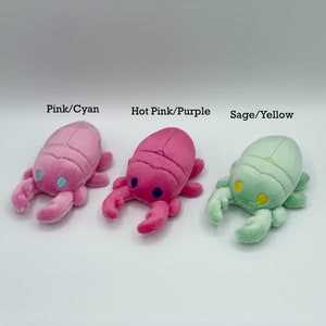 MINI PLUSH Squeaky Colorful Minky Stag Beetle Plush Magnetic Adorable ...