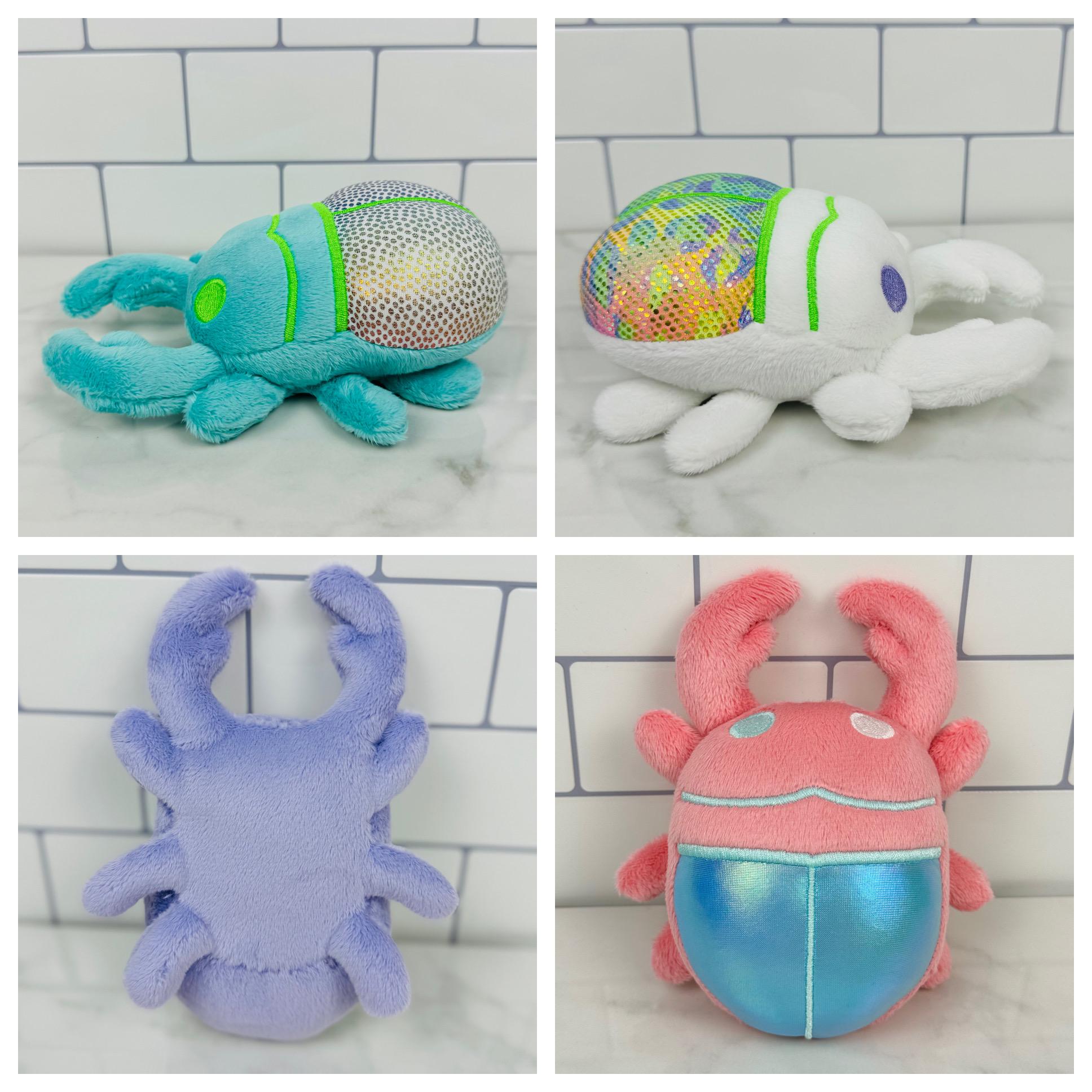 Shiny Shell Stag Beetle Plush – Handmade Minky Bug Plushie, Colorful ...