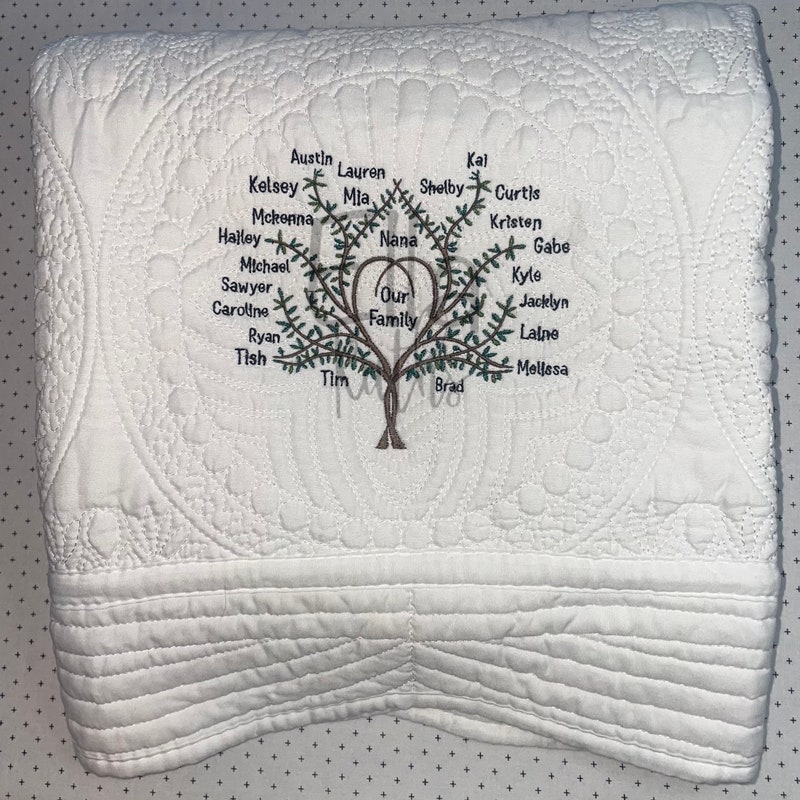 Embroidered Family Tree - Etsy