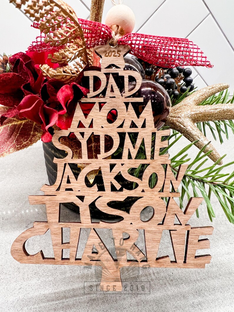 Personalized Family Christmas Tree | Name Ornanament | Tradition ...