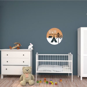 Wilderness Name Sign | 18" or 24" Wood Name Sign | Nursery Sign ...