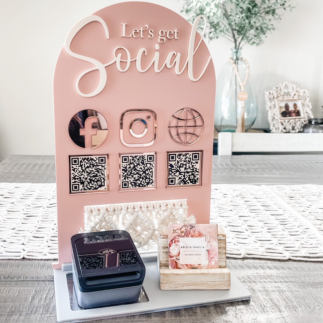 Social Media Sign Card Reader Holder Gift Card Holder - Etsy