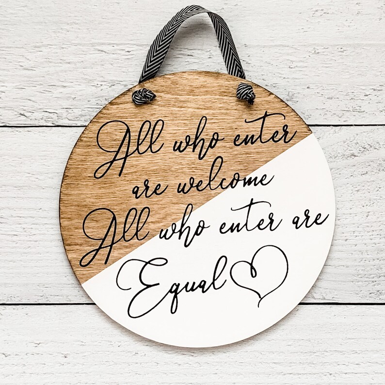 Equality Sign Door Sign Wreath Sign Hallway Sign Wood Sign - Etsy
