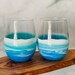 Ocean Theme Wine Glasses, Beach Home Decor, Custom Wine Glasses, Blue ...