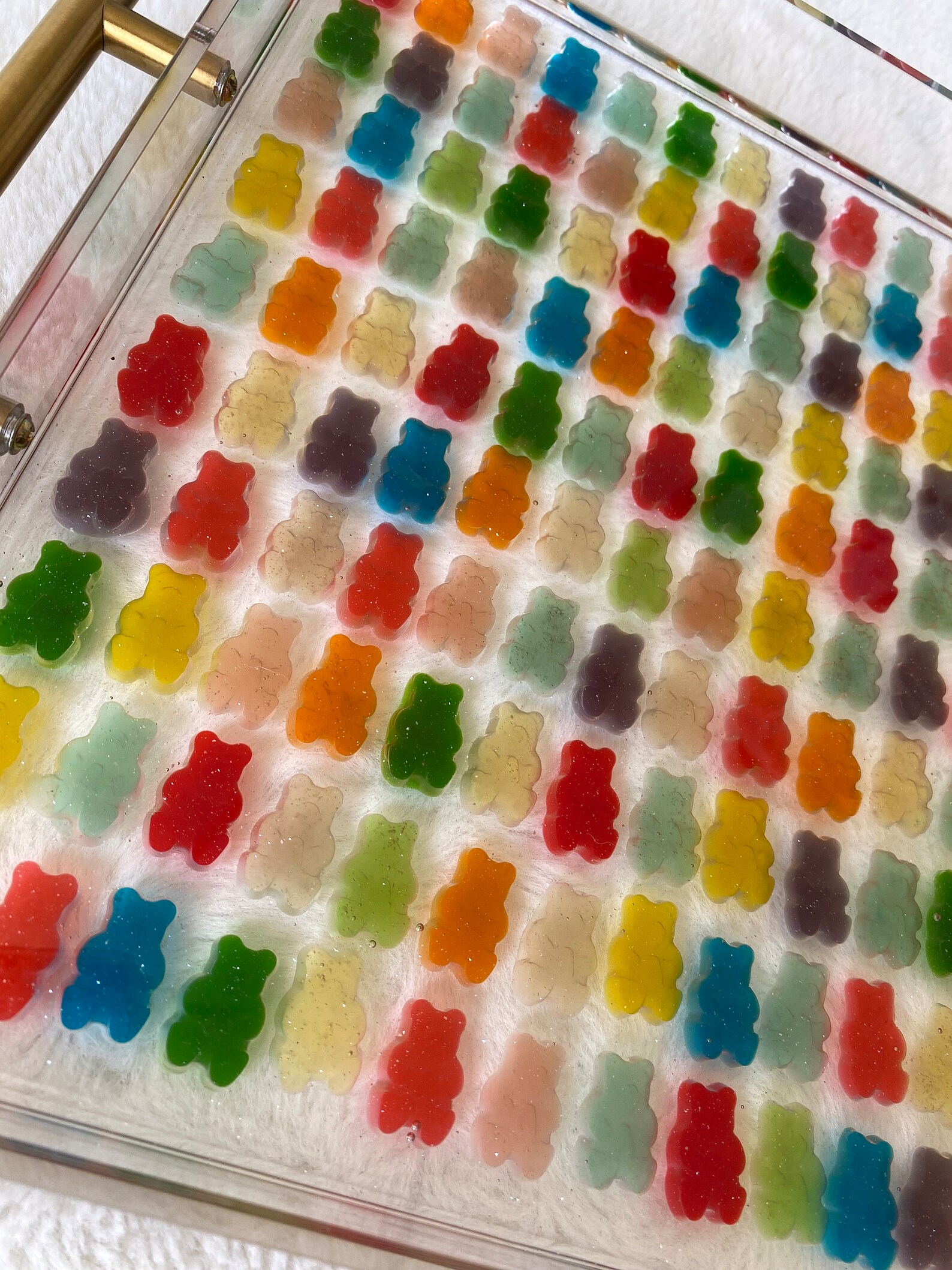 Gummy Bear Candy Tray, Colorful Serving Tray, Coffee Table Tray, Candy ...