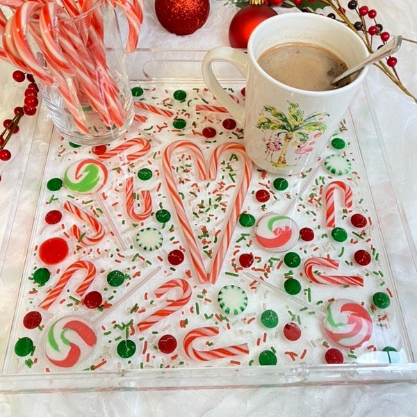 Candy Cane Serving Tray - Etsy