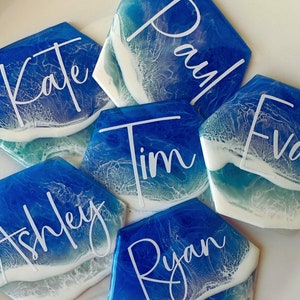 Ocean Theme Wedding Table Numbers, Resin Ocean Wave Party Table, Custom ...
