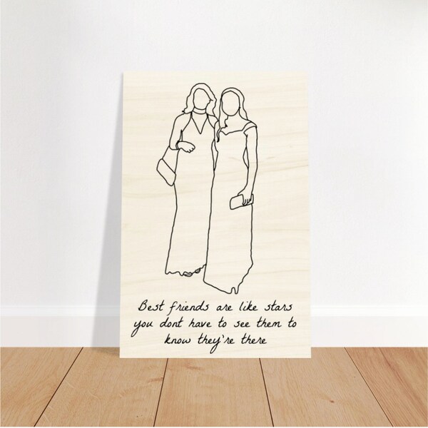 Best Friend Line Art - Etsy UK