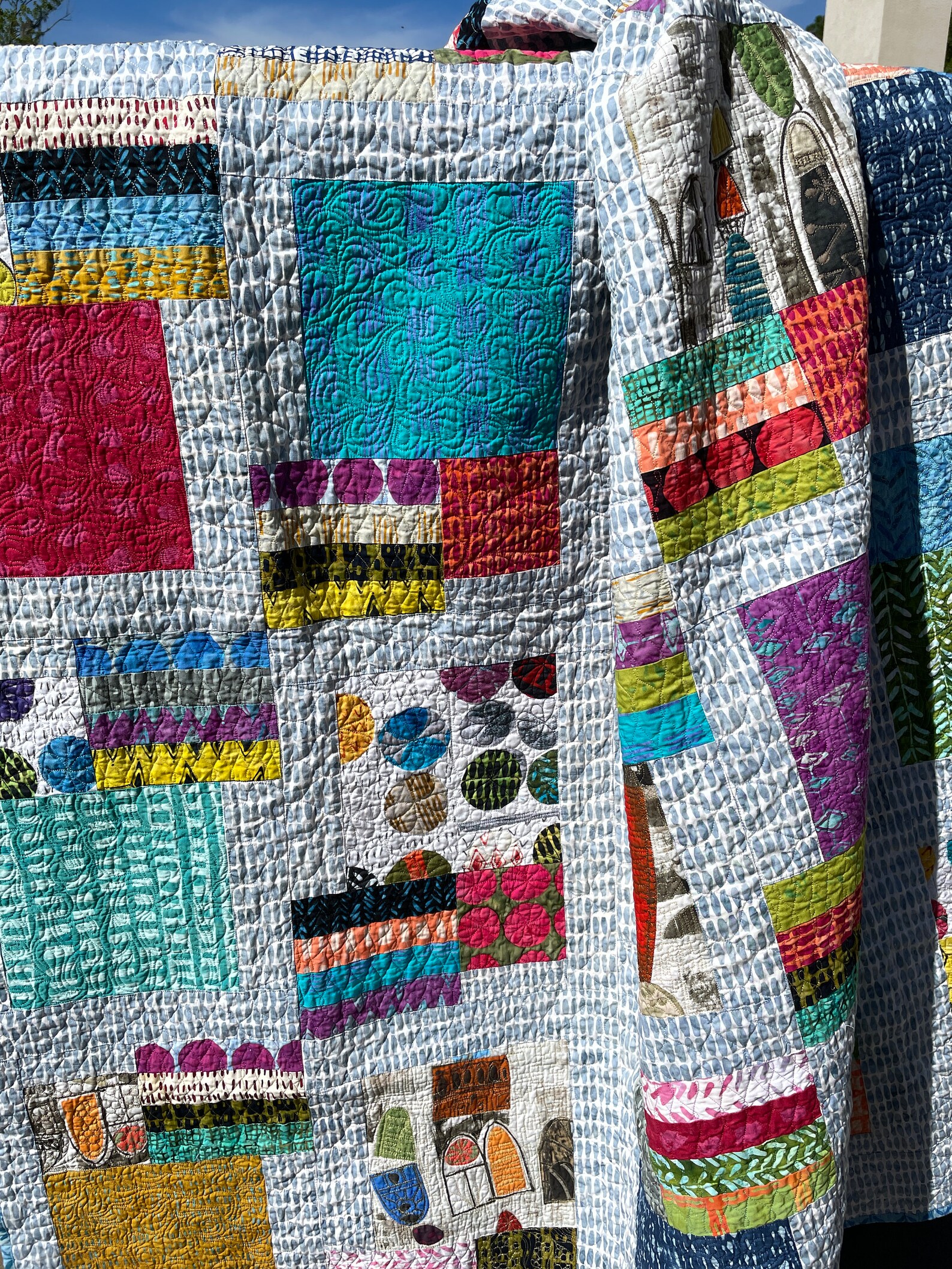 Quilt, Sandy's Flower Stall, Finished Colorful Lap Quilt 58"x64" - Etsy