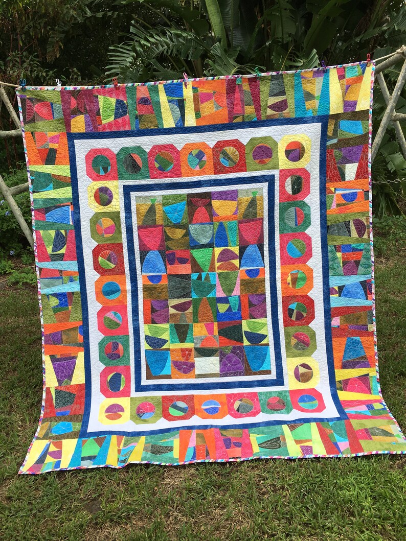 Quilt, Stacked Up, Using Marcia Derse palette Stacks, 71 X 85 - Etsy