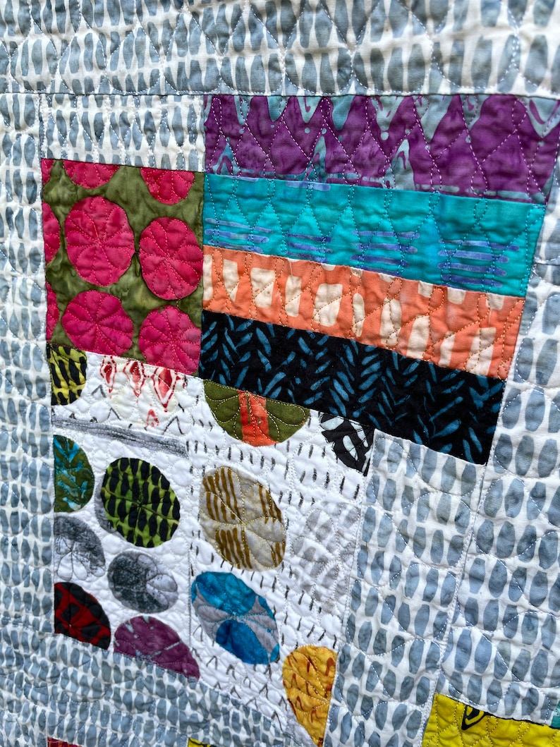 Quilt, Sandy's Flower Stall, Finished Colorful Lap Quilt 58"x64" - Etsy