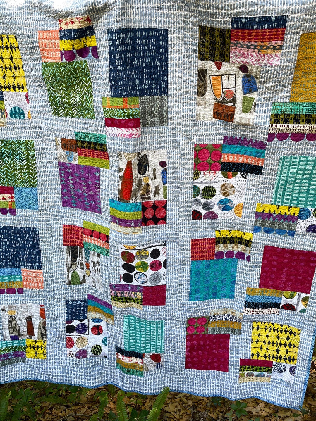 Quilt, Sandy's Flower Stall, Finished Colorful Lap Quilt 58"x64" - Etsy