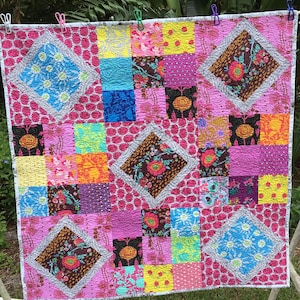 Quilt, Baby Quilt, Finished Quilt, Free Spirit Colorful Finished Quilt ...