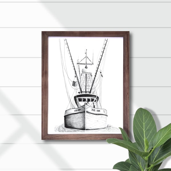 Shrimp Boat Painting - Etsy