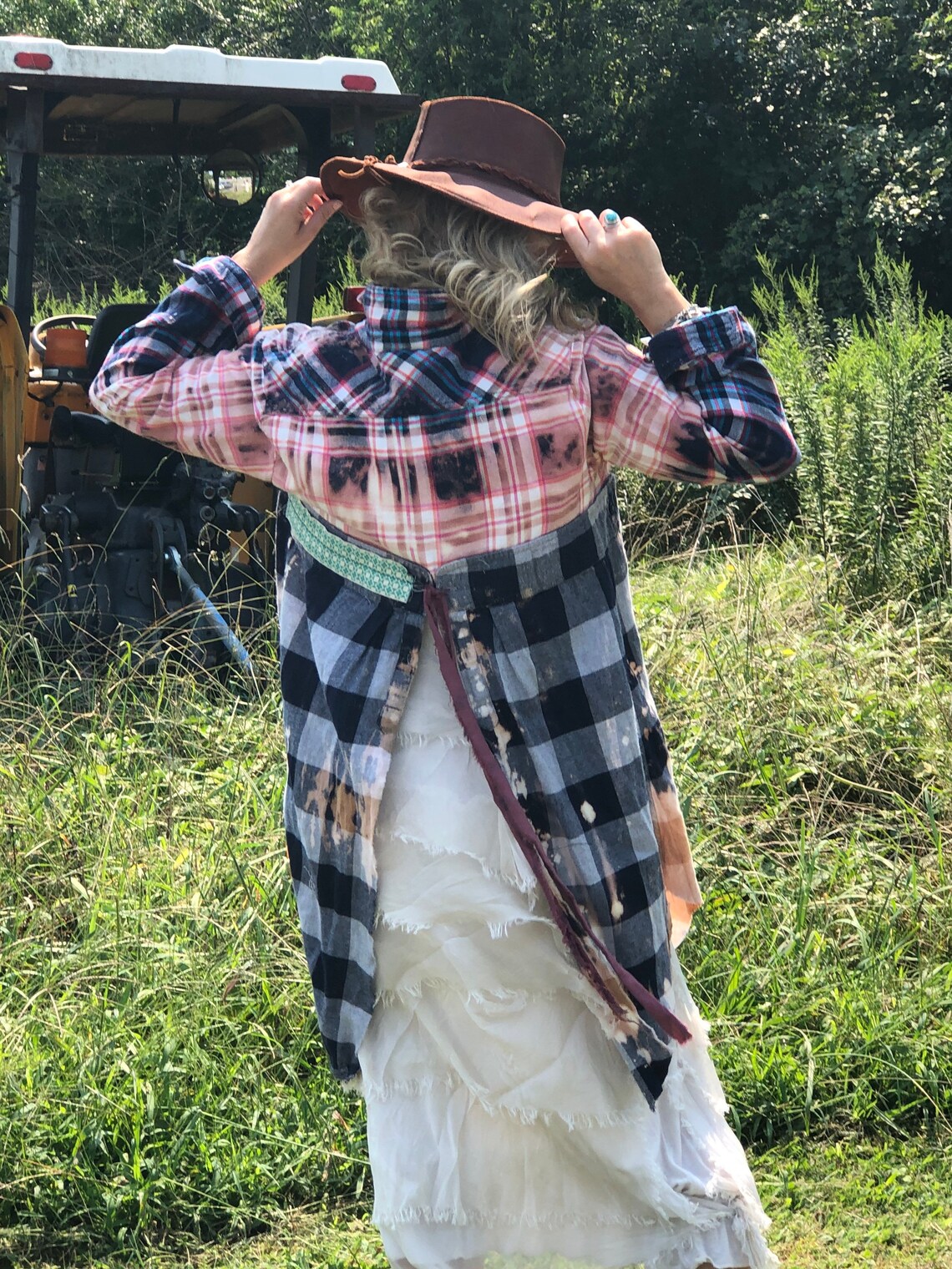 Flannel Duster acid Washed Sunbleached Festival Fashion - Etsy