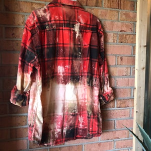 Assorted Bleached Distressed Flannels Hand Dipped Bleach Shirt Designer ...