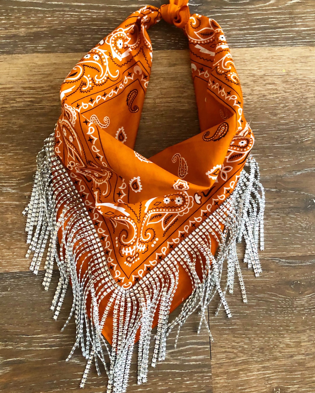 Sparkling Rhinestone Fringe Bandana / Bachelorette Party / Stand Out ...