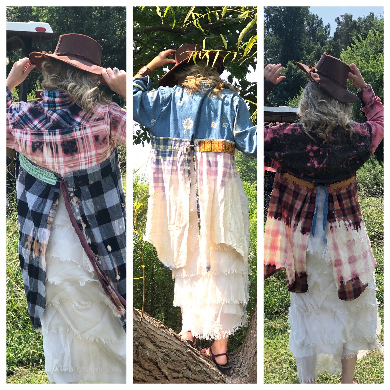 Flannel Duster acid Washed Sunbleached Festival Fashion - Etsy
