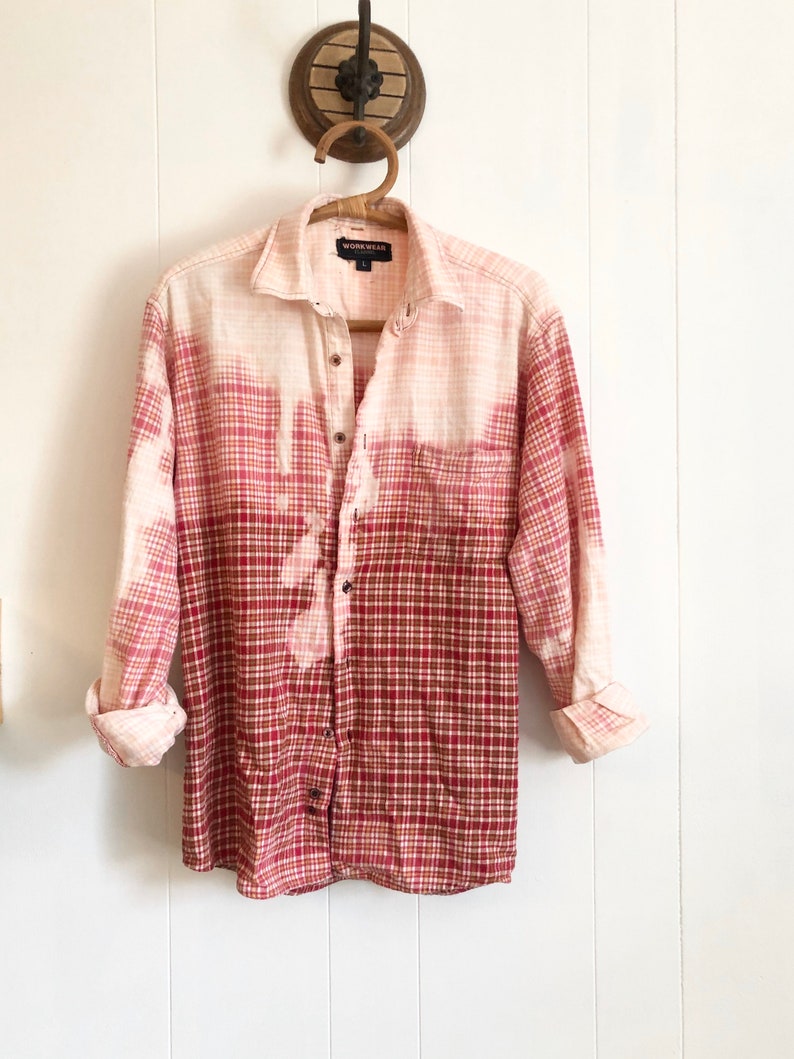 Assorted Red Flannel Shirts Bleached Distressed Bridal Party - Etsy
