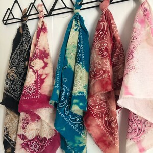 Bleached Bandana Mask /distressed Face Mask / Rustic Tattered Torn ...