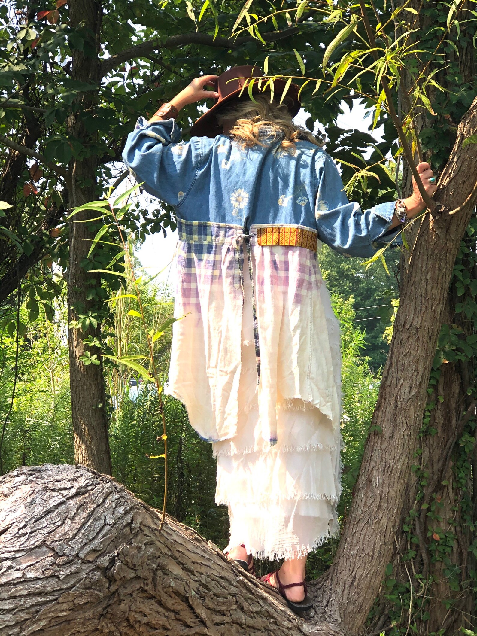 Flannel Duster acid Washed Sunbleached Festival Fashion - Etsy