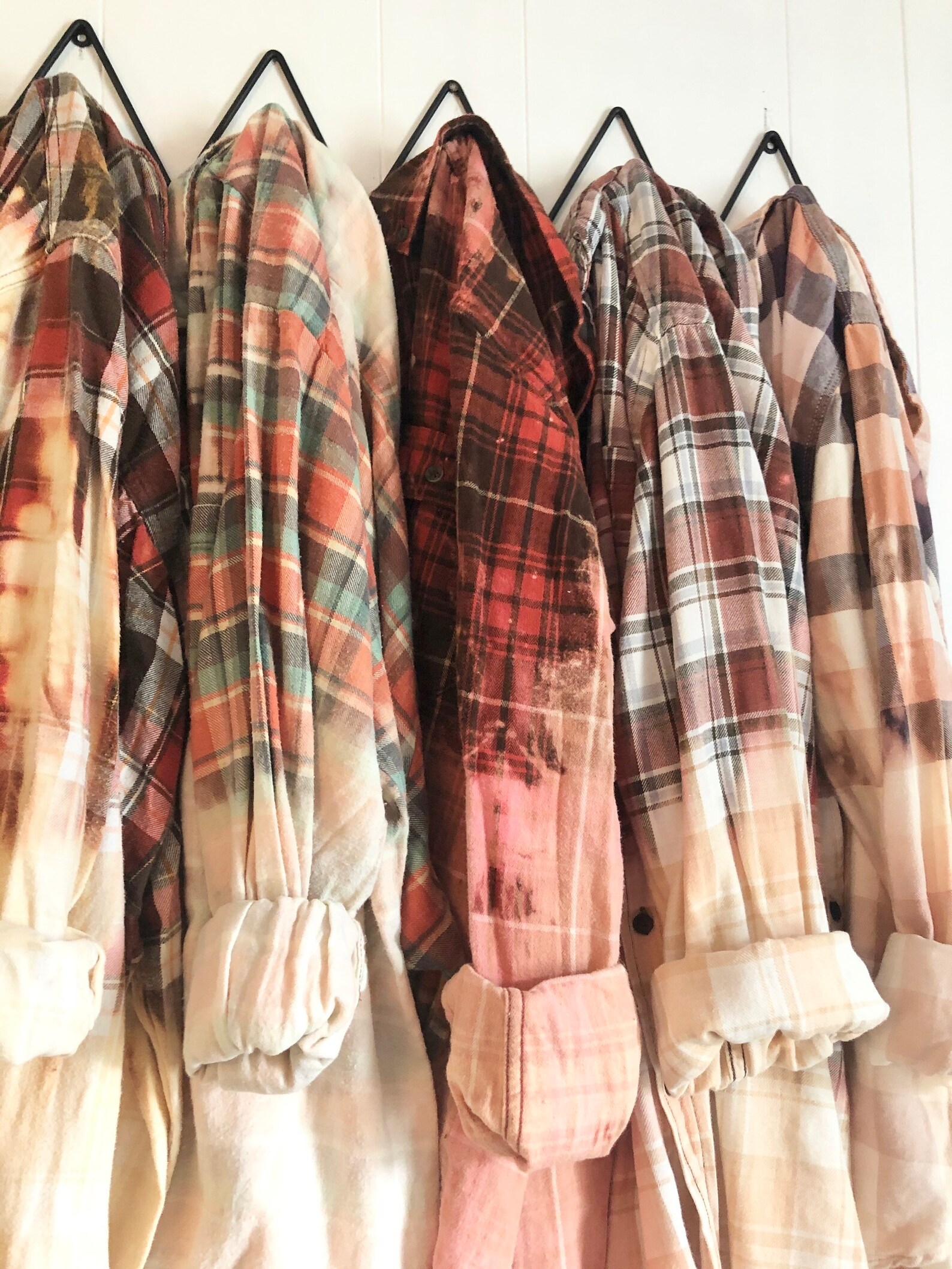 Flannel Shirt / Distressed / Bridesmaid Flannels Set / | Etsy