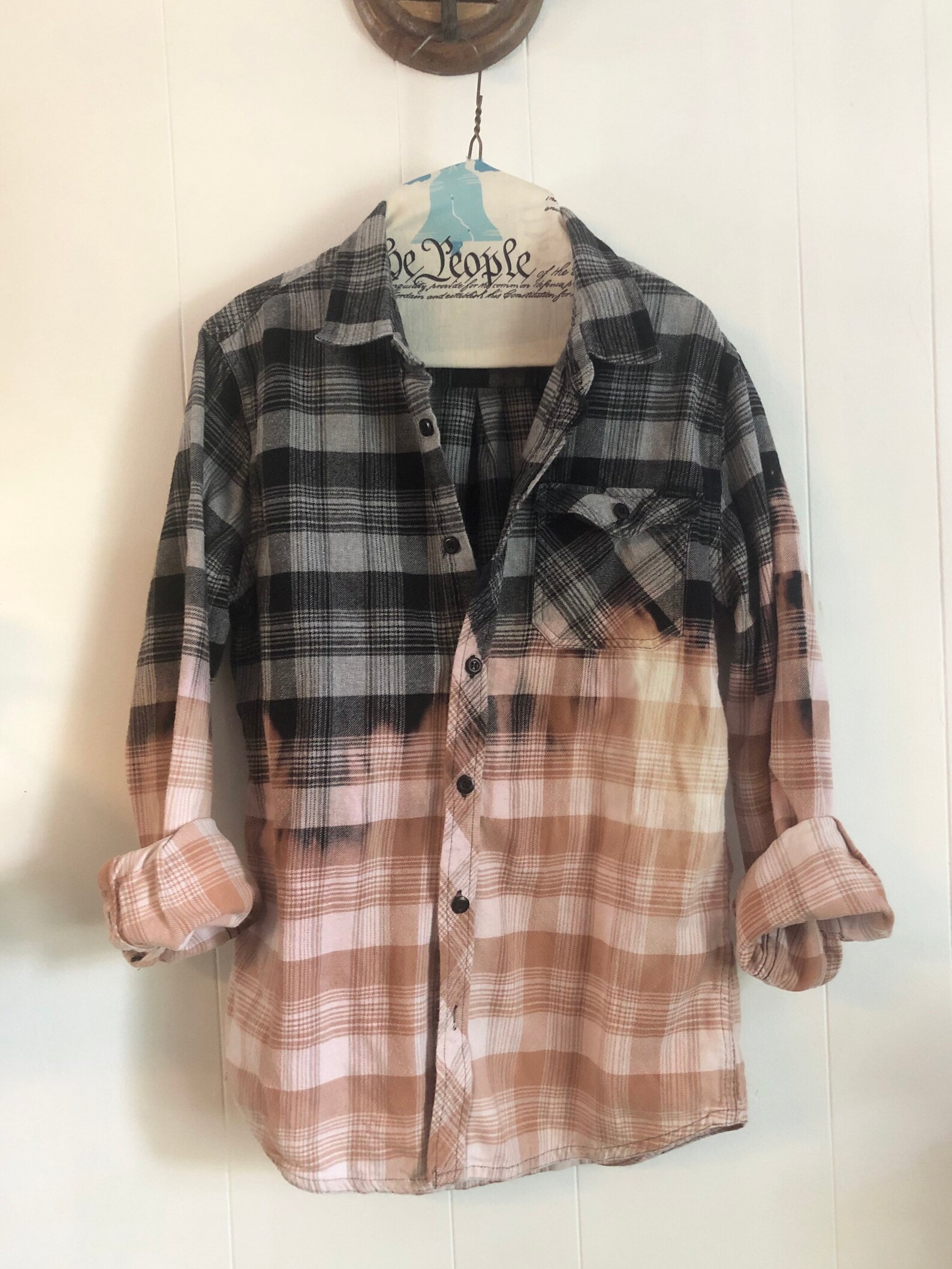 WHOLESALE BULK 16 Assorted Bleached Distressed Flannels Hand - Etsy