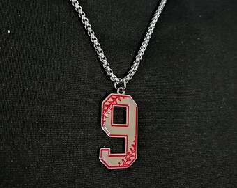 Number 9 Necklace - Etsy