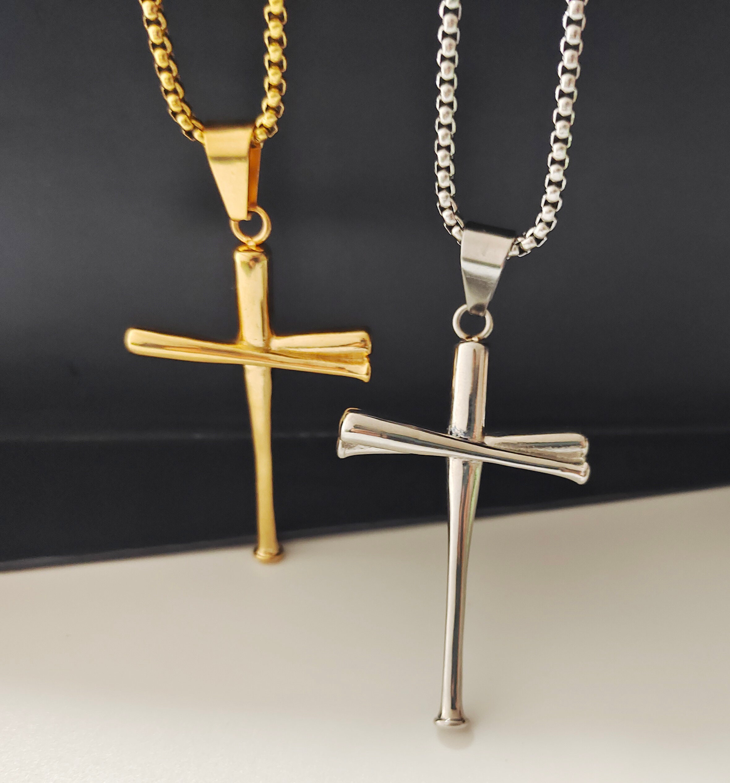 Baseball Cross Necklacebaseball Bat Cross Necklace Baseball - Etsy