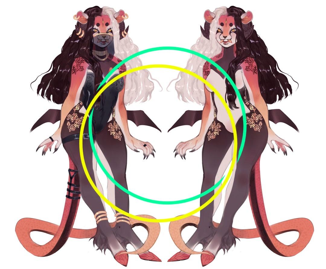 Demon Furry Reference Sheet Adopt - Etsy