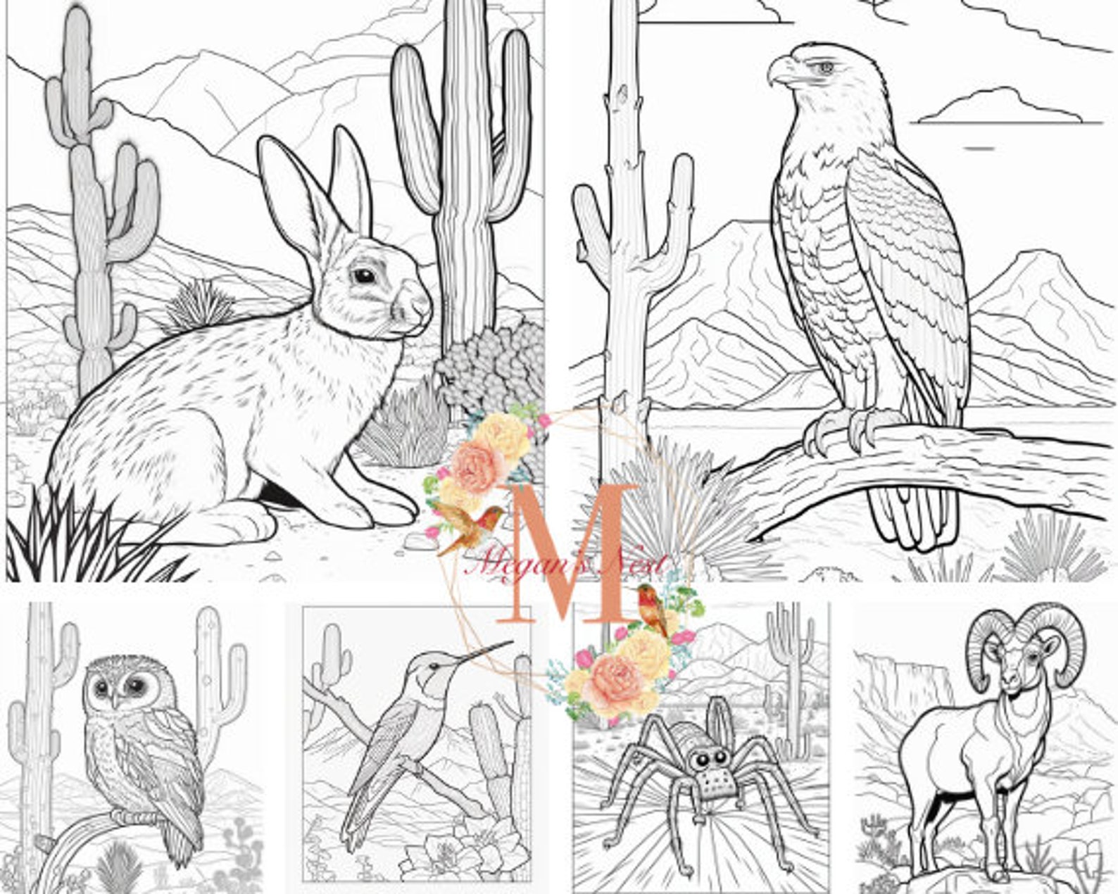 Arizona Wildlife Coloring Book | Print @ Home PDF | 30 Coloring Pages ...