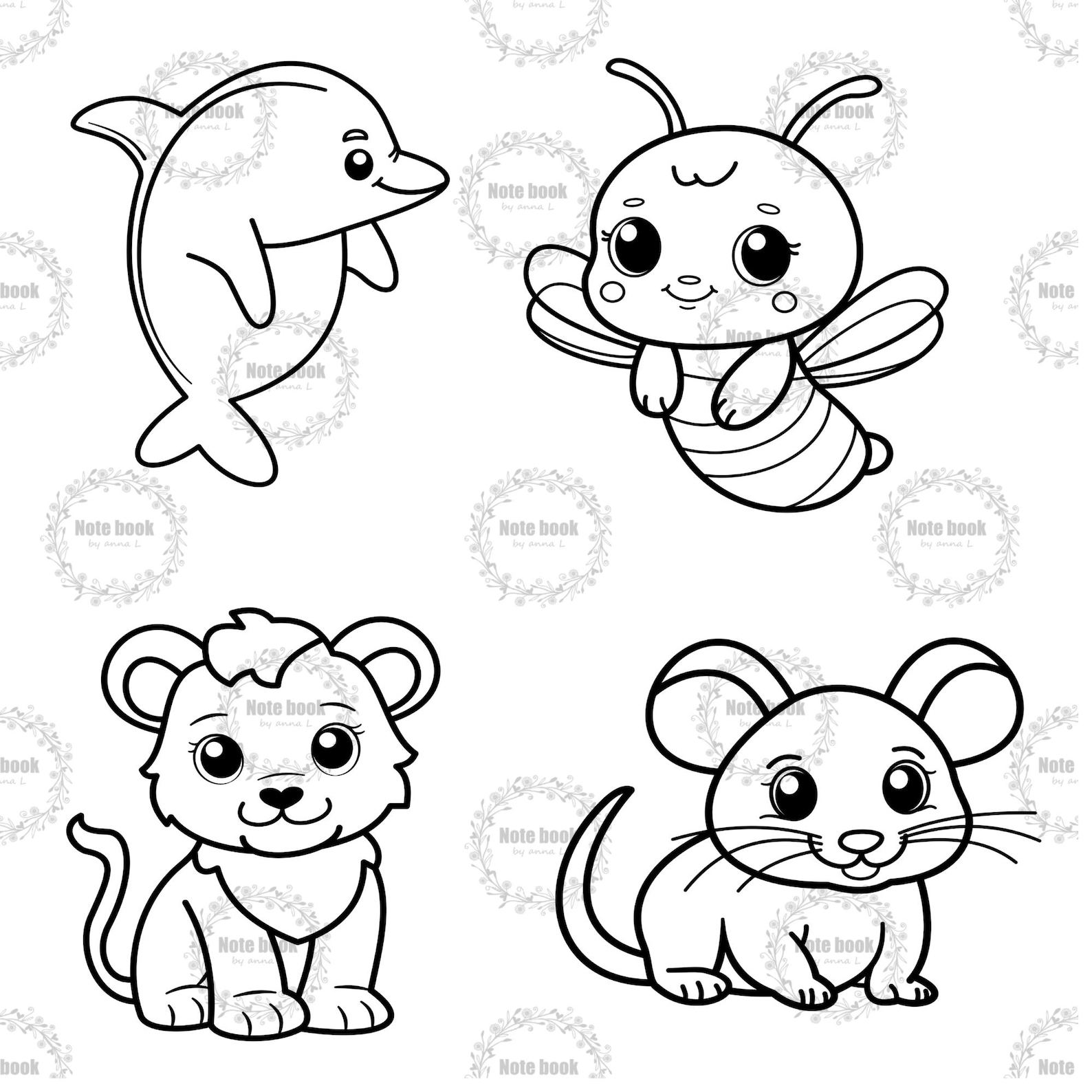 25 Animals Coloring Pages, Printable Coloring Pages, Kids Coloring ...