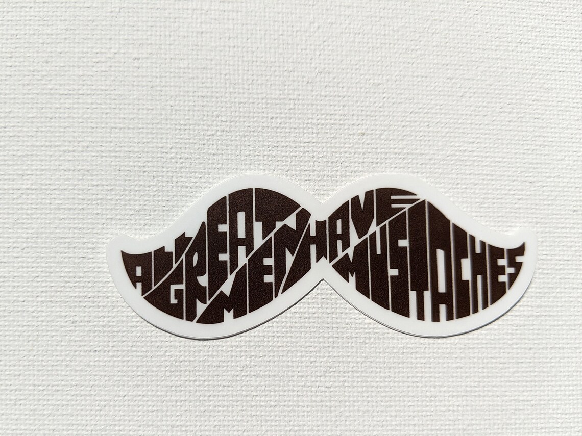 All Great Men Have Mustaches Stickers Hot Rod Rod Kimble | Etsy