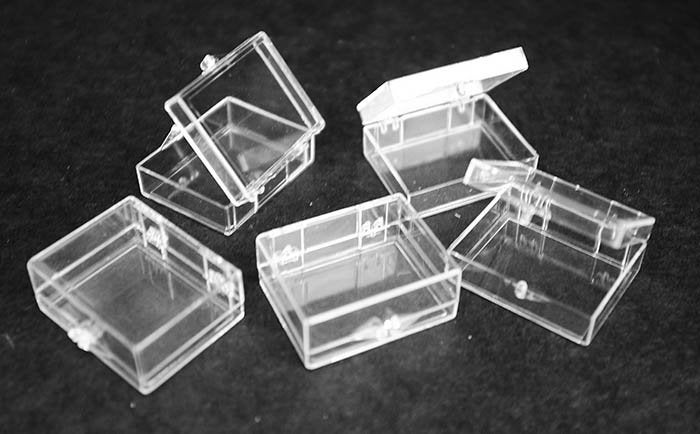 12 Hinged Plastic Storage Boxes 2 1/4" X 2" X 1". Great for Storage of ...