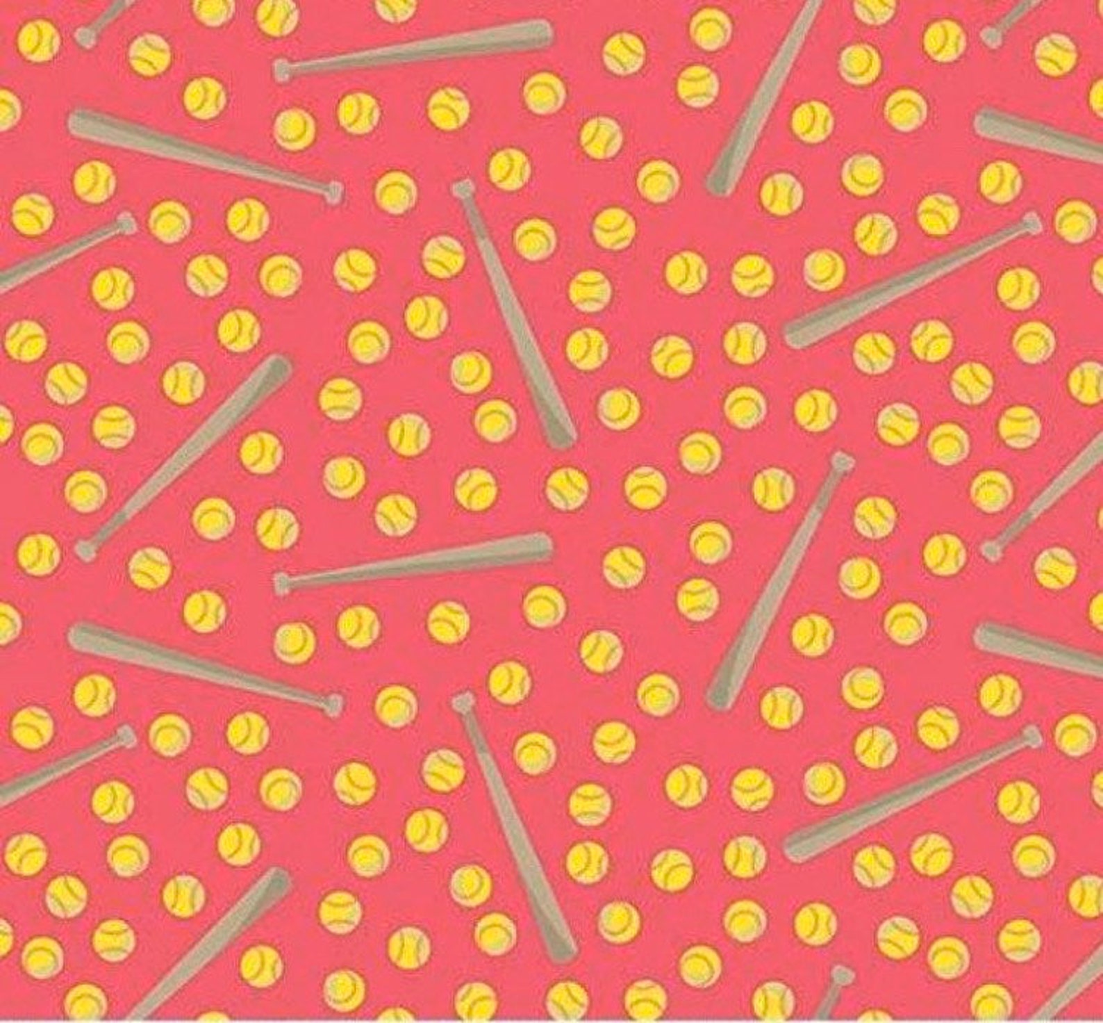 Softball on Pink - Etsy