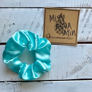 Misty Aqua Satin - Etsy