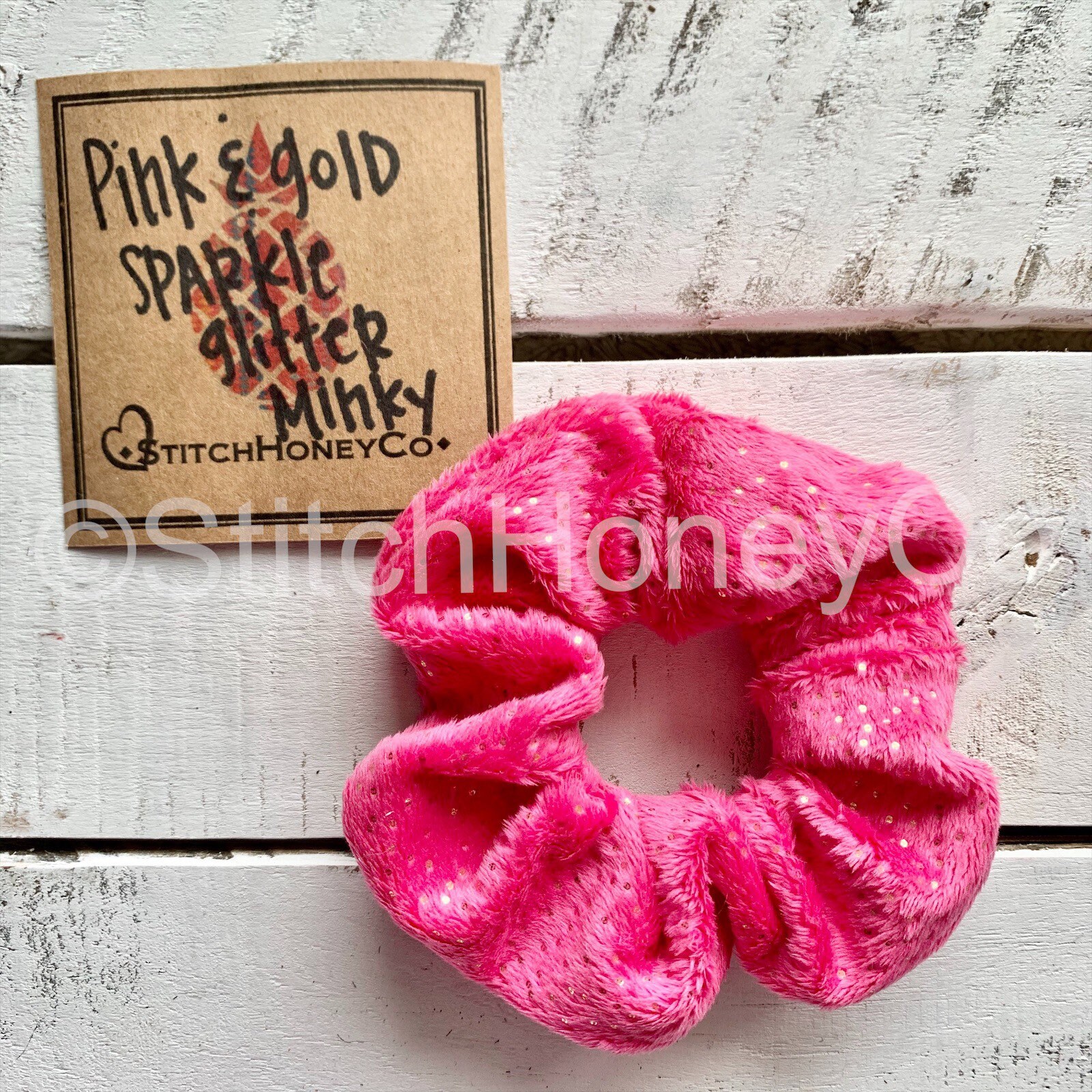 Pink & Gold Sparkle Glitter Minky - Etsy