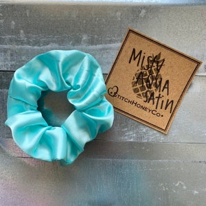 Misty Aqua Satin - Etsy